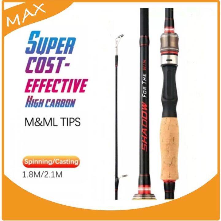 Shadow For The Win M/ML 2 Tips Fishing Rod 1.8m-2.1m Carbon Fibre ...