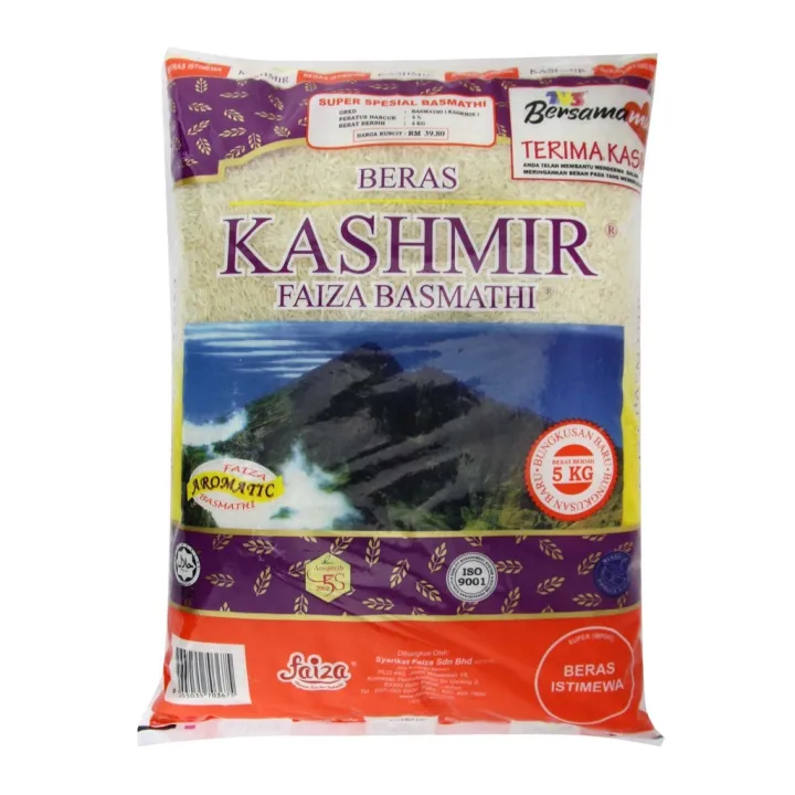 Faiza Rice Basmathi Kashmir 5% (5kg) | Lazada