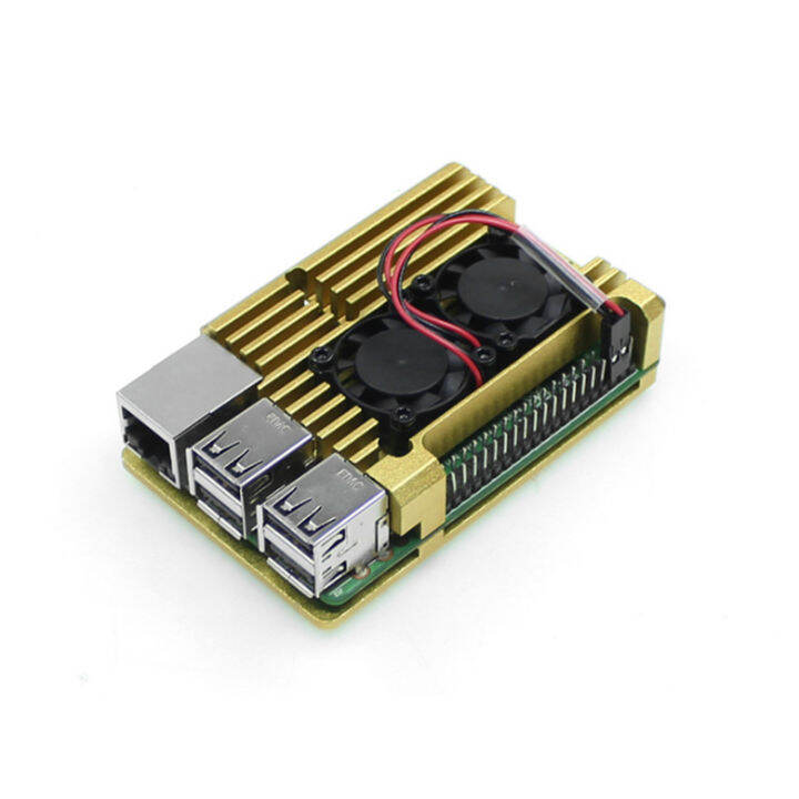 Aluminum Case Alloy Armor With Cooling Heatsink Dual Fans For Raspberry