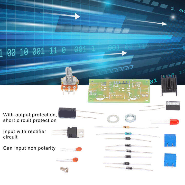 Adjustable Power Supply Kit Short Circuit Protection Adjustable ...