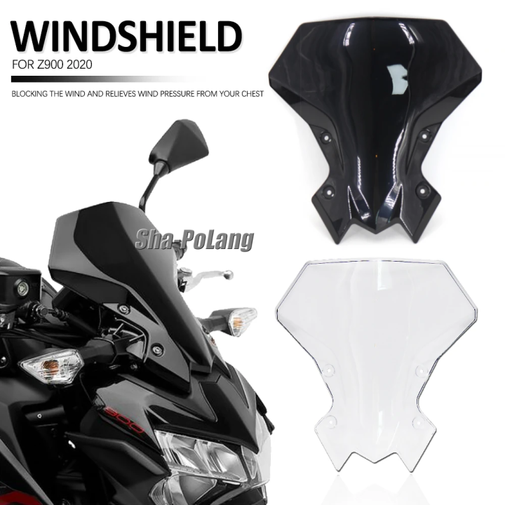 New motorcycle accessories Z900 windshield spoiler black transparent ...