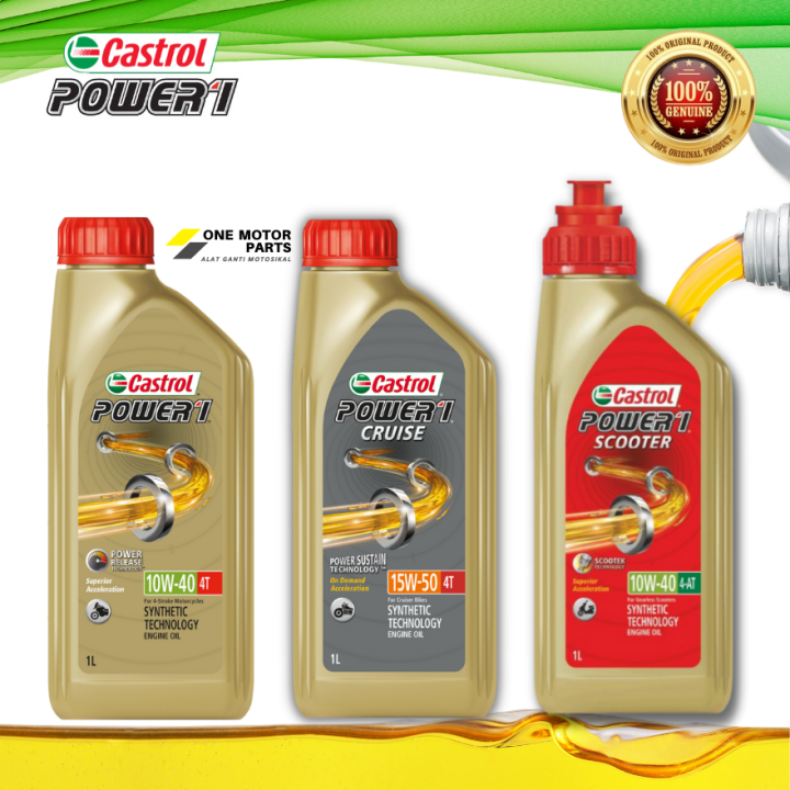 FULL SYNTHETIC CASTROL POWER1 4T POWER1 CRUISE & SCOOTER MINYAK ENJIN ...