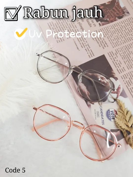 Cermin mata rabun jauh (spek myopia) with uv protection (code 05) | Lazada