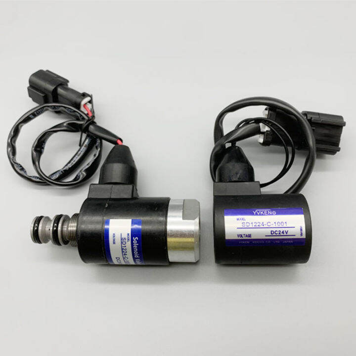 Excavator Parts Komatsu Swing Solenoid valve with Coil complete PC60-7 ...