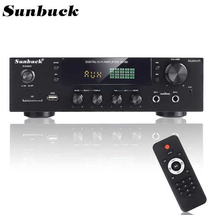 SUNBUCK Av-80 2000W Home Theater Amplifiers Hifi Bluetooth Power ...