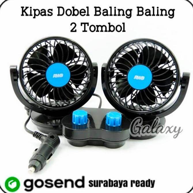 Kipas Angin Mobil Colok Lighter 24V Double Blower Murah | Lazada Indonesia
