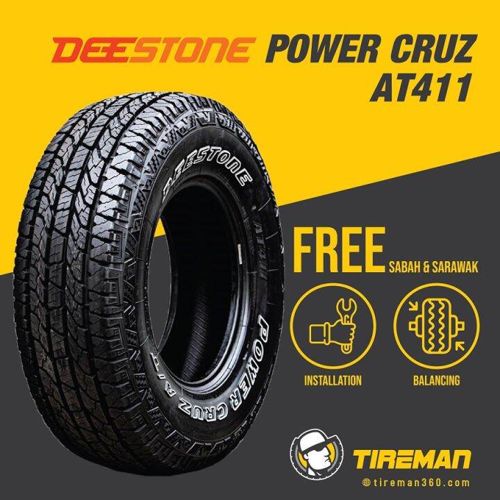 Deestone Power Cruz AT411 15 16 17 18 Inch Tayar Tire (FREE INSTALLATION/Delivery) SABAH SARAWAK ...