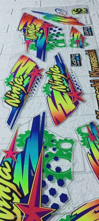 Striping Ninja R dan S transfaran maxdecal uv masuk k semua warna motor ...