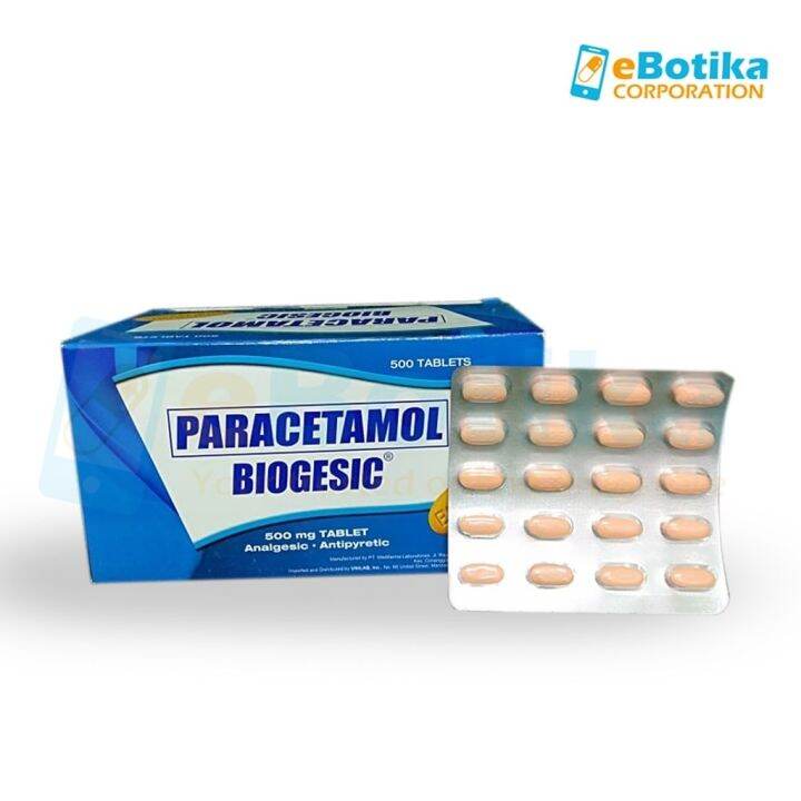 Biogesic 500mg Paracetamol - For Headache And Fever Relief (20pcs ...