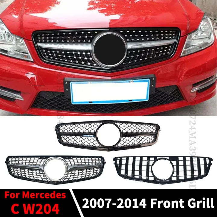 Front Hood Grille Bumper Grill Tuning Trim Accessories For Mercedes Benz C W204 C43 GT AMG ...