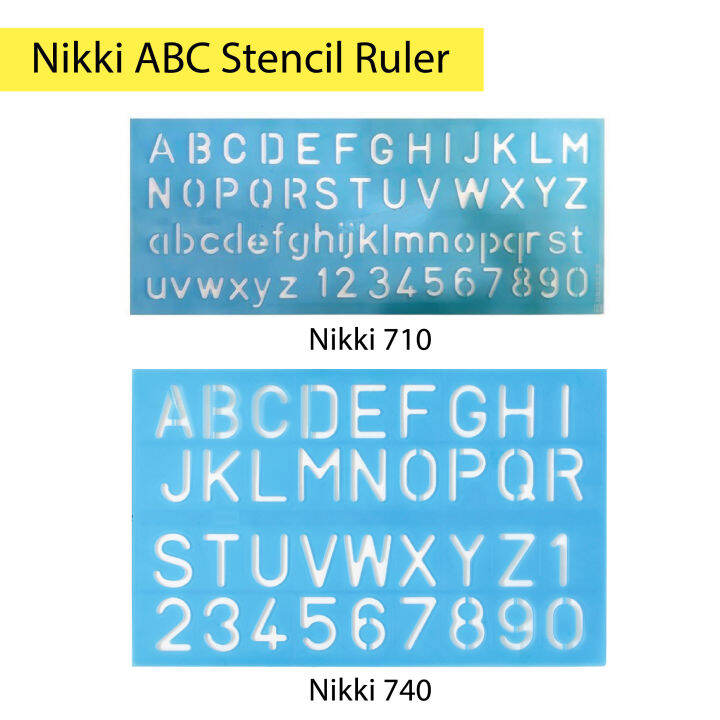 Nikki Alphabet Stencil Ruler | Lazada