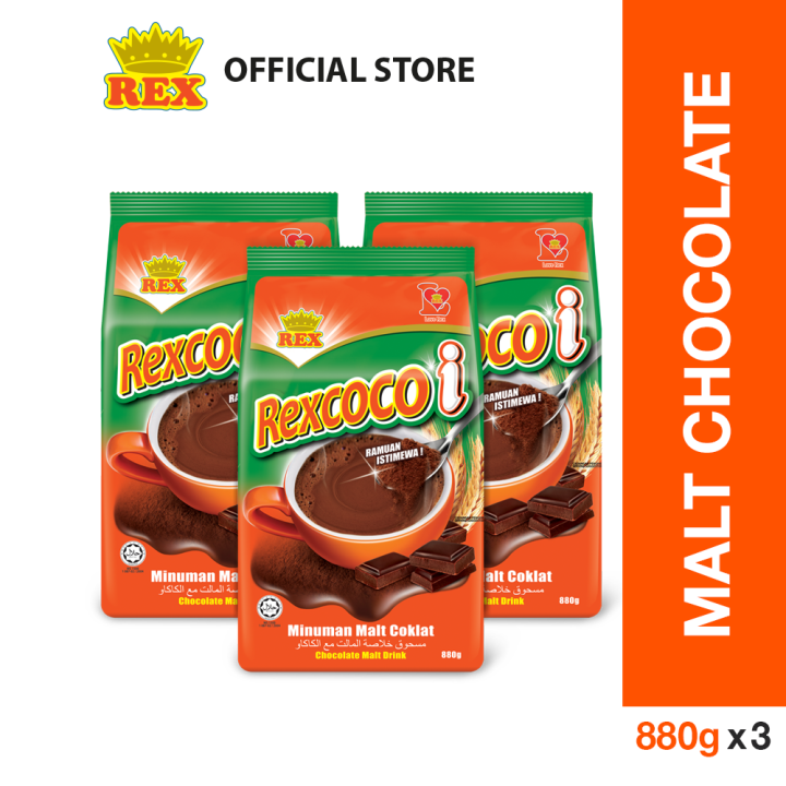 Rexcoco Chocolate Malt Premix (880g x 3) | Lazada