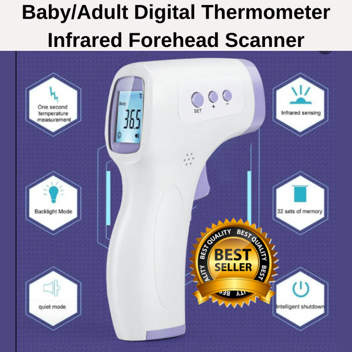 Multi-fuction Baby/Adult Digital Thermometer Infrared Forehead /Body ...