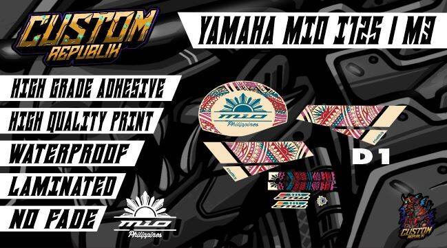 Yamaha Mio i125 | M3 Find Ur Trip Decals Set P1 | Lazada PH
