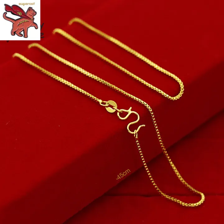 18k Pawnable Saudi Sleek Minimal Necklace Snake Bone Chain Water Ripple ...