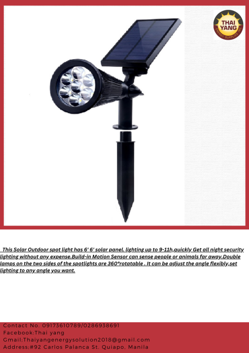 Solar Spot Lights 7lights Color. | Lazada PH