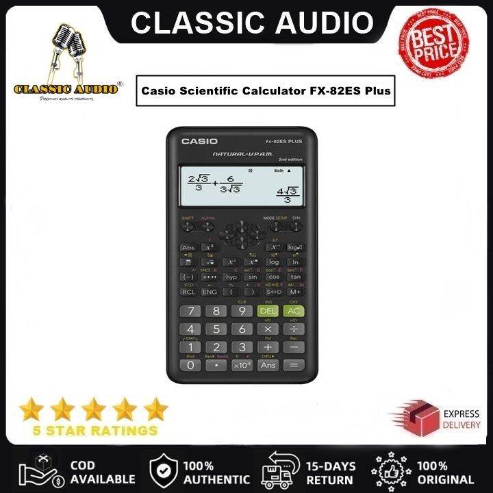 Casio Scientific Calculator FX-82ES Plus By Classic Audio- Calculators ...
