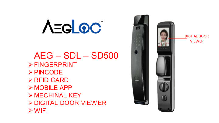 AEGLOC Smart Door Lock SD500 / Smart Lock/ Digital Door Lock | Lazada