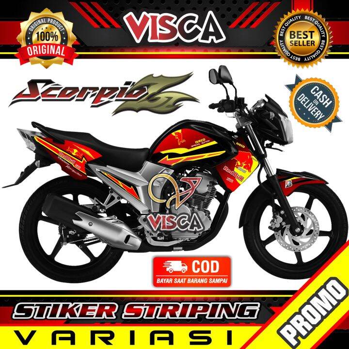 Stiker Striping Scorpio Z Variasi Redbull 02 | Lazada Indonesia