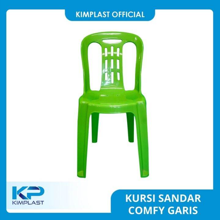KIMPLAST Kursi Sandar Comfy Garis/ Kursi Dengan Sandaran/ Kursi Plastik ...