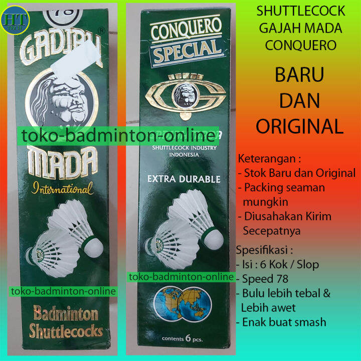 SHUTTLECOCK KOK GAJAH MADA CONQUERO HIJAU BARU DAN TERSEDIA | Lazada ...