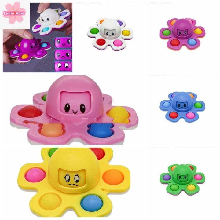 EAURA Plastic Silicone Interactive Spinner Multicolor Transformable ...