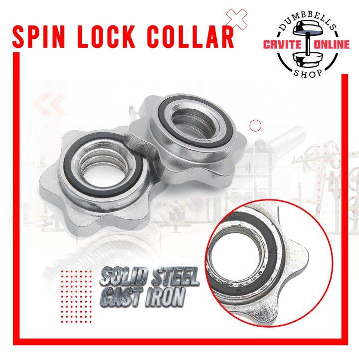 Live Up Sports Standard Barbell Spin-Lock Collars Screw Clamps Anti ...