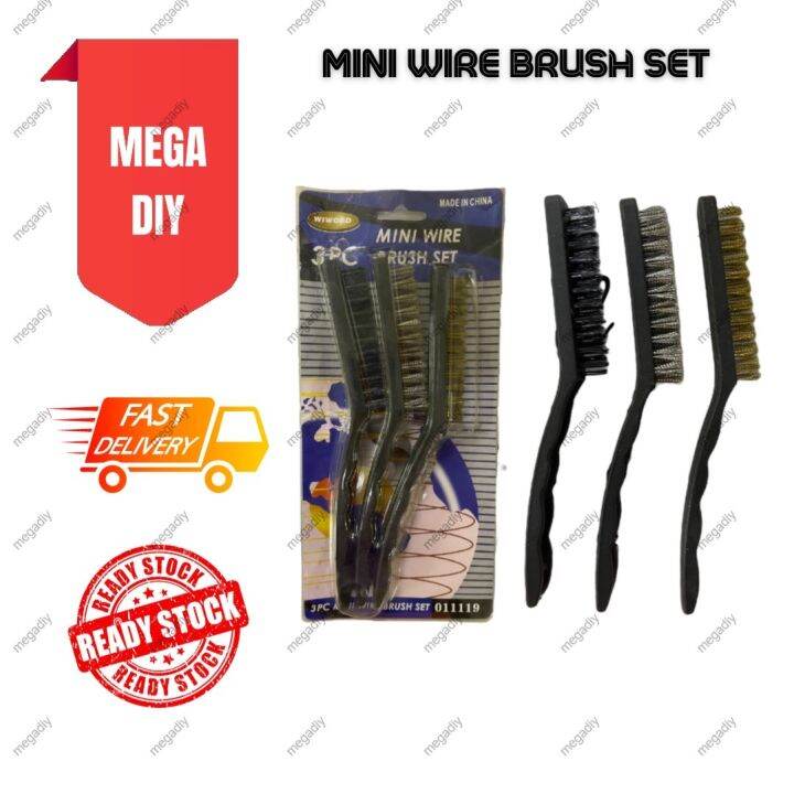 Mini Wire Brush Set With Steel Brass Nylon Brush for Cleaning Berus ...