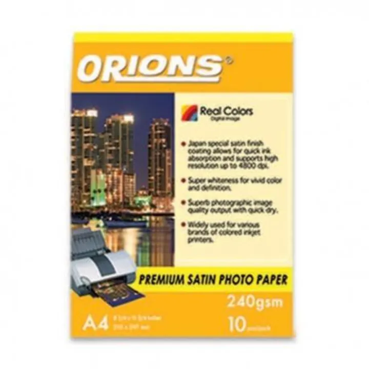 Orions Photo Paper A4 Premium High Gloss 240gsm | Lazada PH