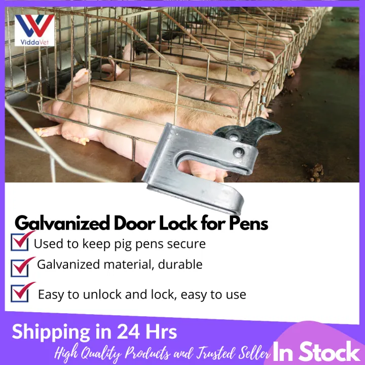 5 pieces Galvanized Door locks for Animal Pens Poultry Safety tool ...