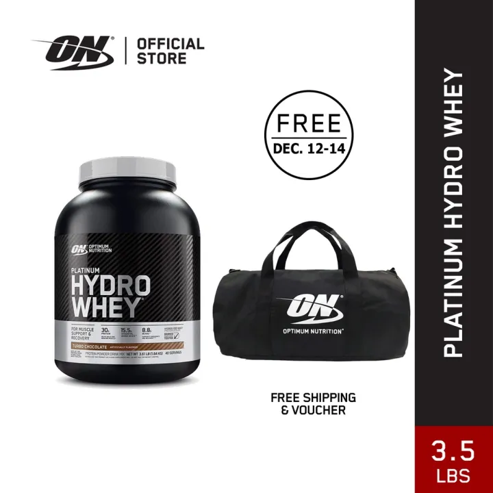 Optimum Nutrition Platinum Hydro Whey Protein 3.5 lbs [FREE ON GYM BAG ...
