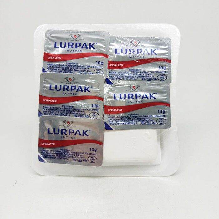 LURPAK DANISH BUTTER UNSALTED 10'S 10 GRAM MENTEGA | Lazada Indonesia