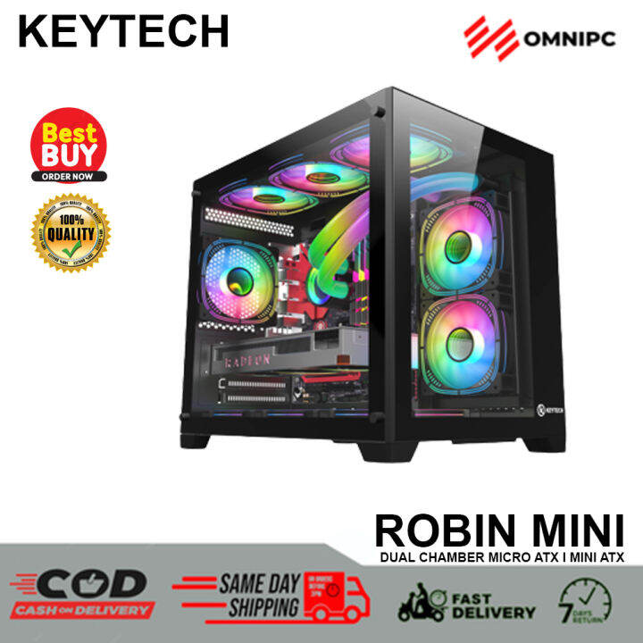 OMNIPC BEST BUY QUALITY PRODUCT KEYTECH ROBIN MINI Micro ATX Middle Towers Gaming PC Case ...