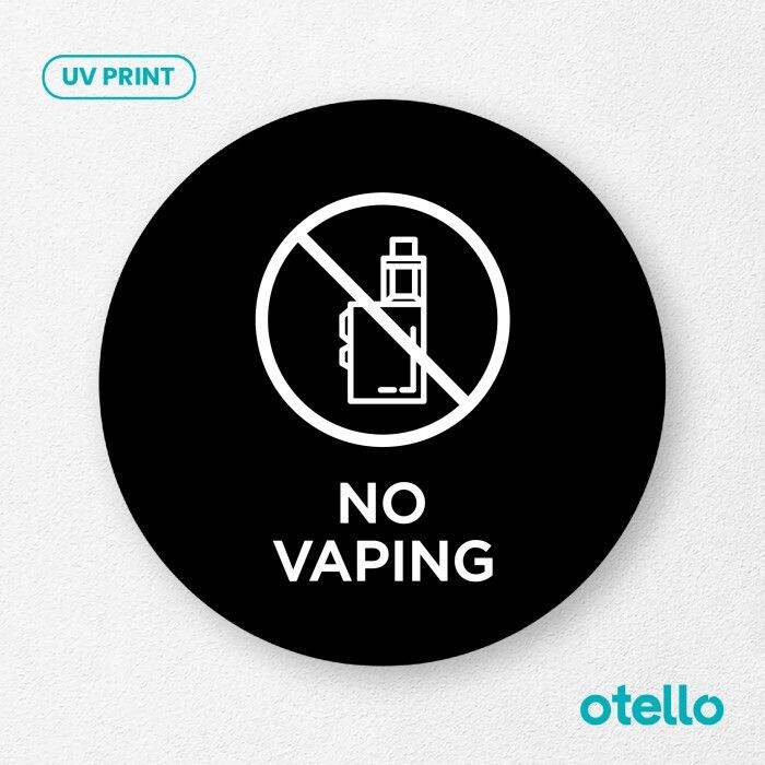 Terlaris Signage No Vaping Area Sign Board Akrilik Papan Sticker ...