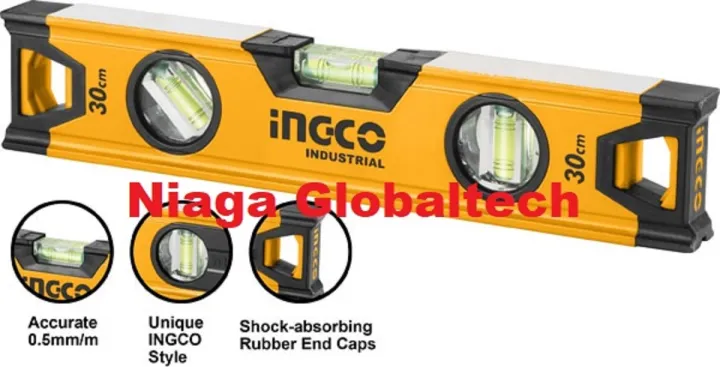 INGCO WATERPAS HEAVY DUTY 30CM 12INCH WATERPAS INDUSTRI | Lazada Indonesia