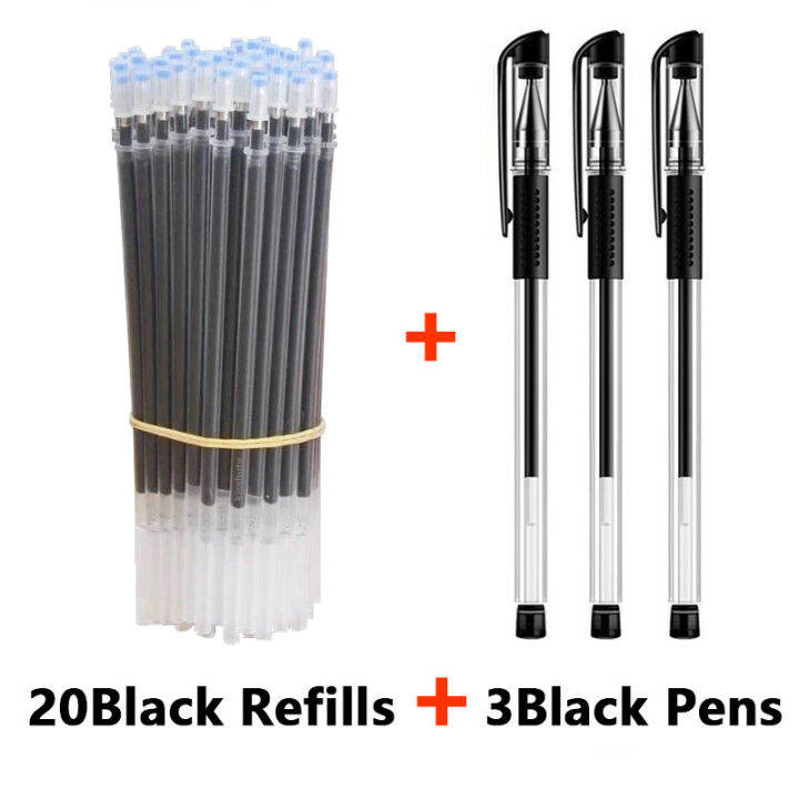 Paket Murahh!!!! Pulpen Gel 0.5mm Isi Ulang dengan Tinta Refill 20 PCS ...