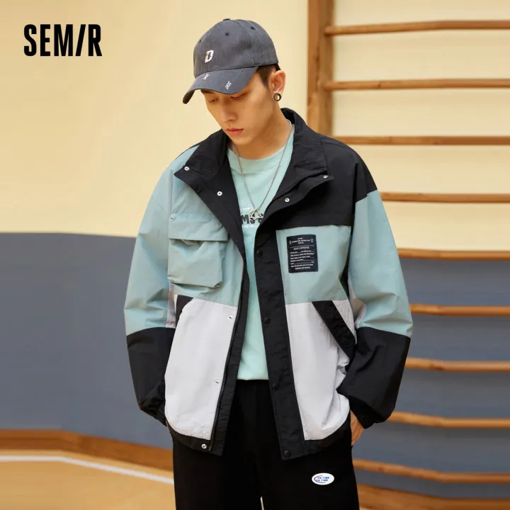 Semir Jacket Male 2022 Autumn New Loose Tide Ins Stitching Contrast ...