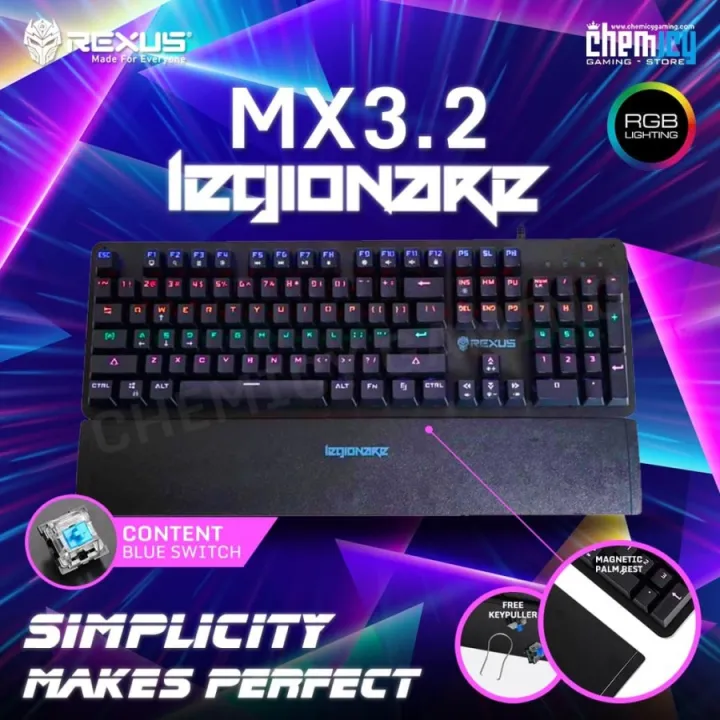 Rexus Legionare MX3.2 Rainbow Fullsize Mechanical Keyboard | Lazada ...