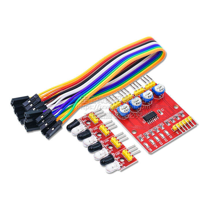 Xd 201 Red Board 4 Way Infrared Tracing Tracking Module Line Patrol Module Obstacle Avoidance