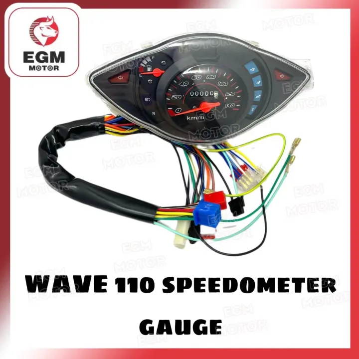 [EGM MOTORCYCLE] MOTORCYCLE SPEEDOMETER GAUGE ASSY WAVE 100/110 | Lazada PH
