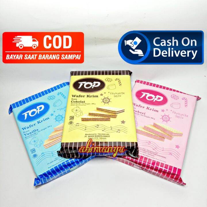 300gr MONDE TOP WAFER COKLAT VANILA STROBERRY | Lazada Indonesia