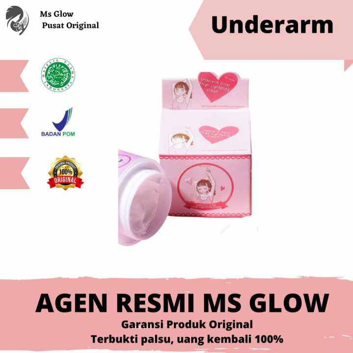 Underarm Ms Glow / Cream Lipatan Ms Glow / Underarm Whitening Cream / Underarm Pemutih Ketiak ...