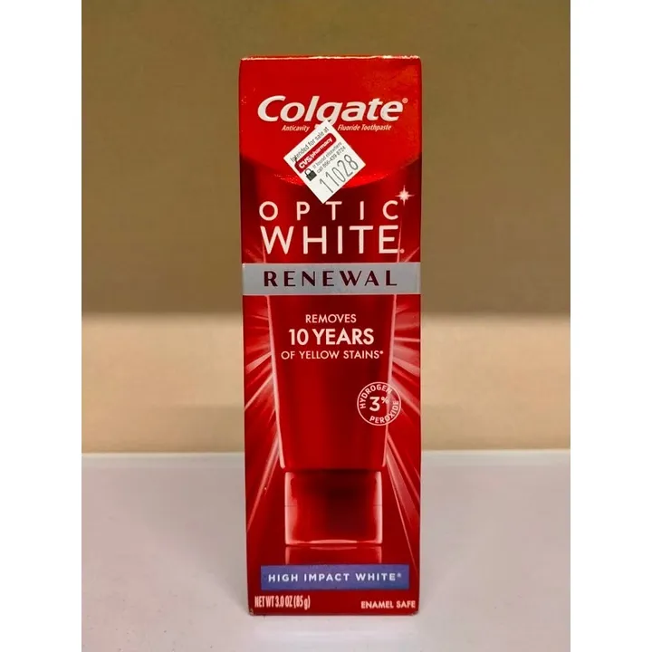 Colgate Optic White Renewal Teeth Whitening Toothpaste, 3oz (85g ...