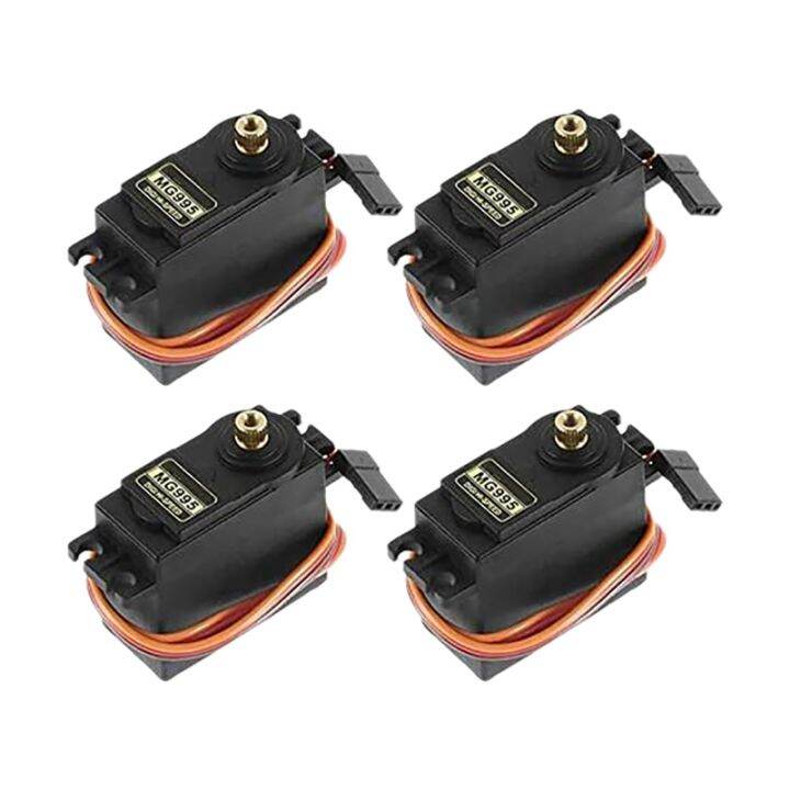 High Torque Servo 4-Pack MG995 Servo Motors - 20KG Torque 180° Metal ...
