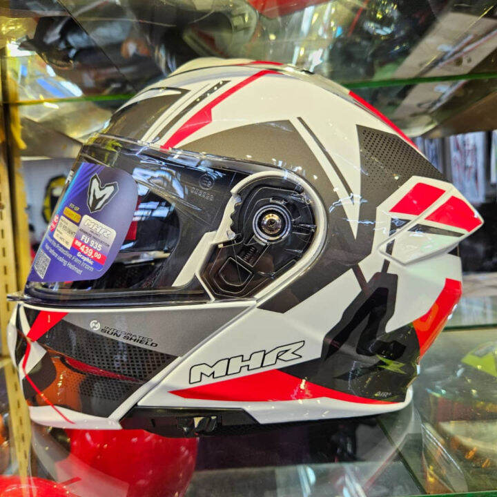 [FREE BAG ] Original MHR FU935 Double Visor DV Flip Up Full Face Road ...