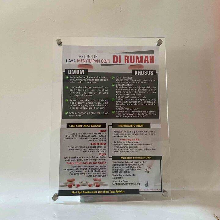 Poster Akrilik Kekinian, Poster Cara Menyimpan Obat, Poster Apotek ...