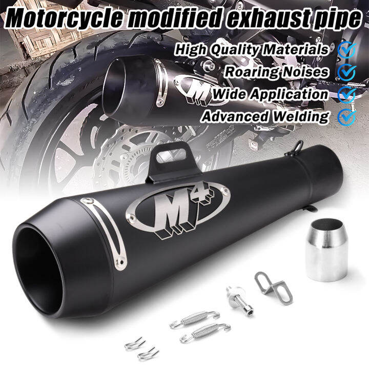 Runye Cars 38-51mm M4 Exhaust Pipe Motorcycle Muffler Pipe Universal ...