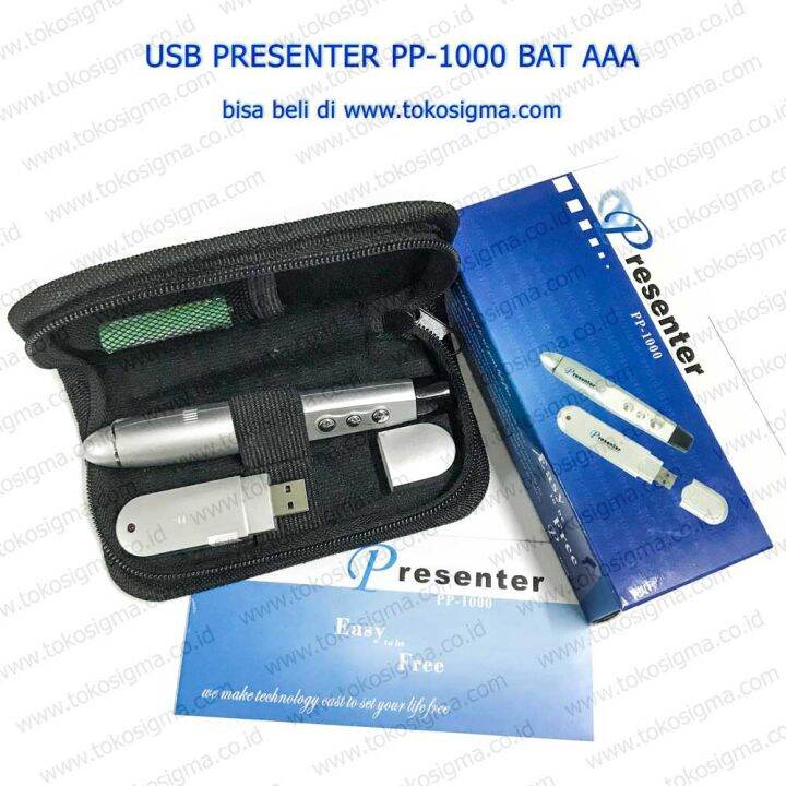 PEN LASER POINTER PRESENTASI PROYEKTOR - USB PRESENTATION PP-1000 ...