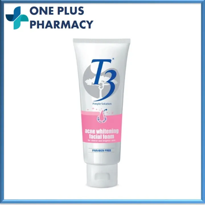 T3 Pimple Solution Acne Whitening Facial Foam 100g | Lazada