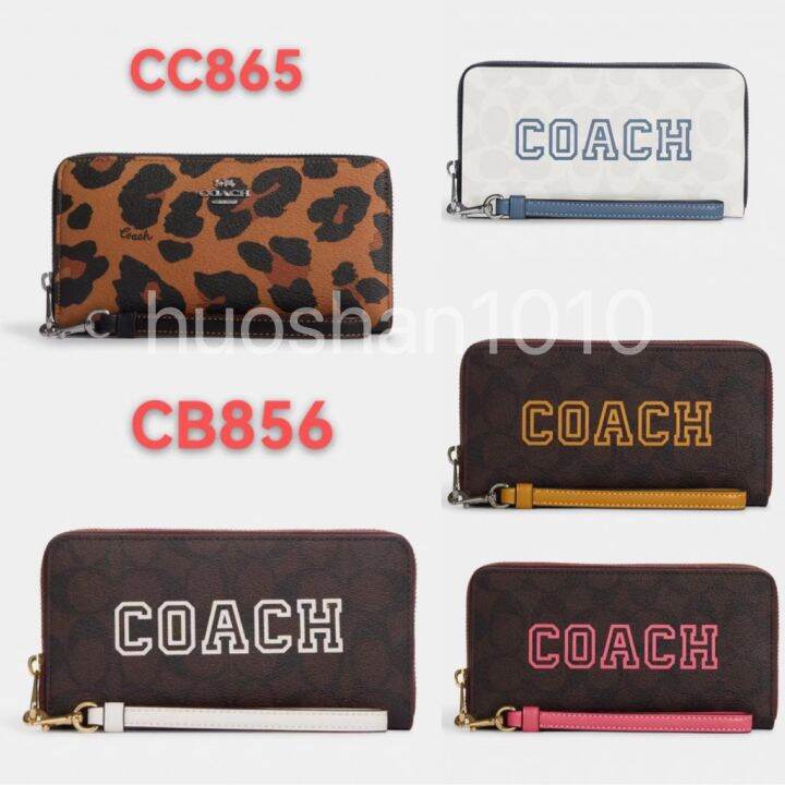 Coach CC865 CB856 865 856ซิปใหม่กระเป๋าโทรศัพท์กระเป๋าสตางค์ยาว | Lazada.co.th